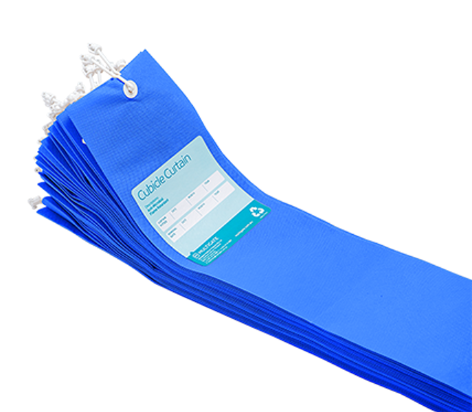 MULTIGATE DISPOSABLE CURTAINS ANTI MRSA ANTIMICROBIAL BLUE COLOUR 6 x ...